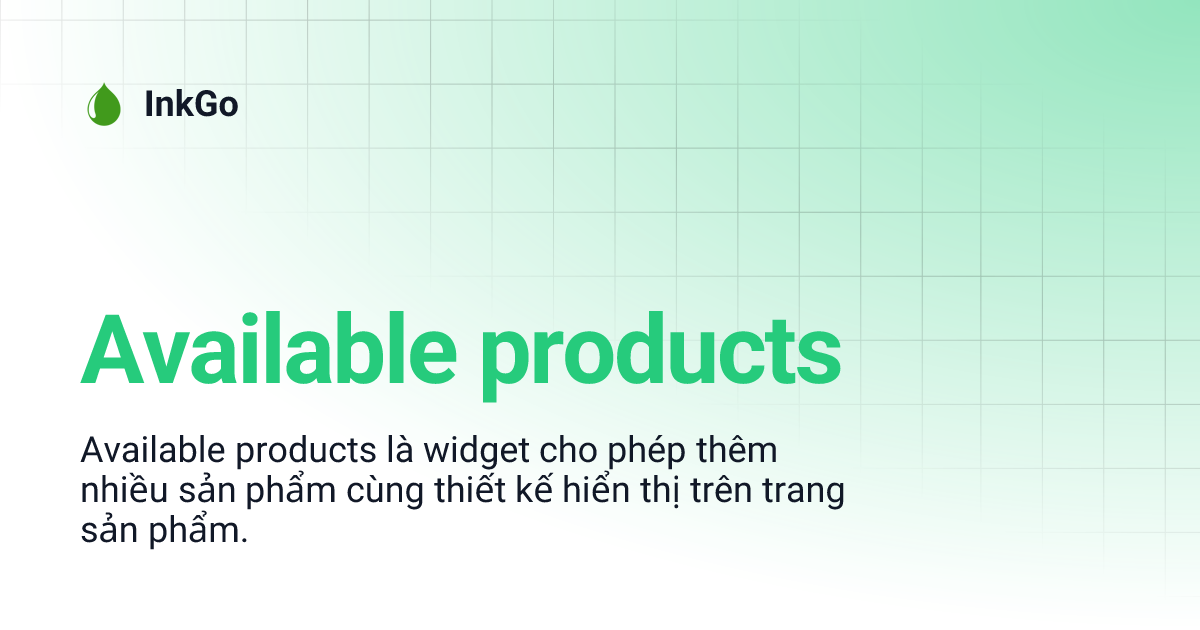 Available products | InkGo