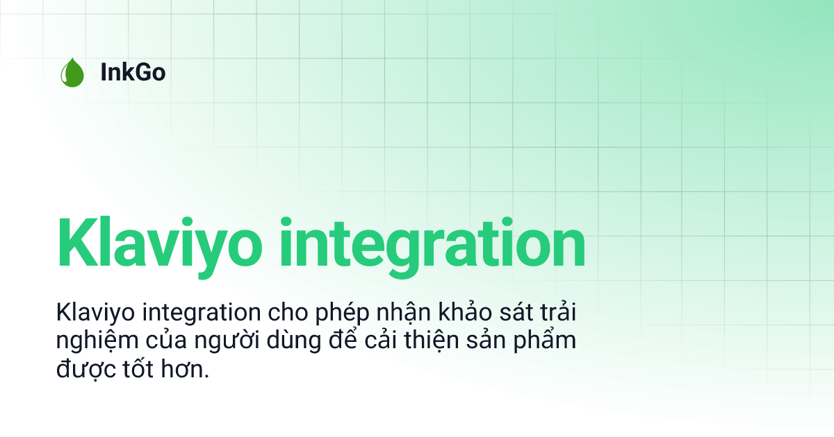 Klaviyo integration | InkGo